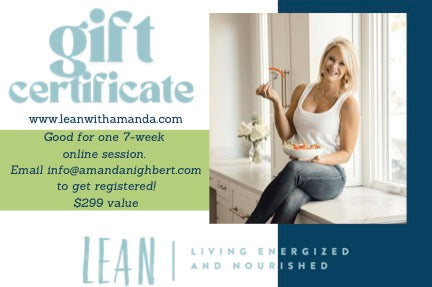 LEAN Program Gift Certificate – Amanda Nighbert